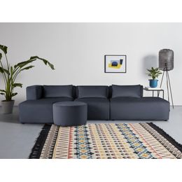 Ecksofa LEONIQUE, B:267cm H:70cm T:207cm, blau, Wohnzimmer, Sofas, "Alexane L-Form", zusammengesetzt aus Modulen, in vielen Bezugsqualitäten und