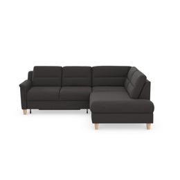 Sit & More Ecksofa SIT & MORE, B:251cm H:90cm T:187cm, grau, Wohnzimmer, Sofas, "Farö L-Form", inklusive Federkern, wahlweise mit Bettfunktion und Bettkasten