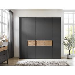 Dreht&uuml;renschrank Wiemann, B:246,3cm H:236cm T:58cm, grau, Holz teilmassiv, Holzwerkstoff, Schr&auml;nke, "Acapulco", hochwertige Beschl&auml;ge