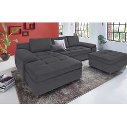 Sit & More Ecksofa SIT & MORE, B:270cm H:82cm T:90cm, grau, Struktur fein (95% Polyester, 5% Polyamid);Luxus-Microfaser ALTARA NUBUCK (100%