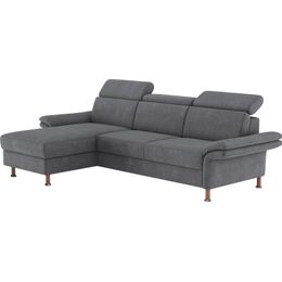 Ecksofa Home Affaire, B:260cm H:85cm T:172cm, grau, 100% Polyester, Wohnzimmer, Sofas, "Calypso L-Form", mit motorischen Funktionen im Sofa und