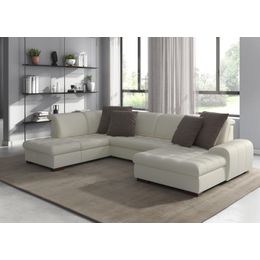 Sit & More Wohnlandschaft SIT & MORE, B:329cm T:224cm, beige, Luxus-Microfaser ALTARA NUBUCK (100% Polyester);Soft clean (98% Polyester, 2% Polyamid);Struktur