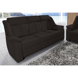 Sit & More 3-Sitzer SIT & MORE, B:190cm H:98cm T:95cm, schwarz, Altara Nubuck, Luxus-Microfaser (100% Polyester);PRIMABELLE-Microfaser, Luxus-Microfaser (100%