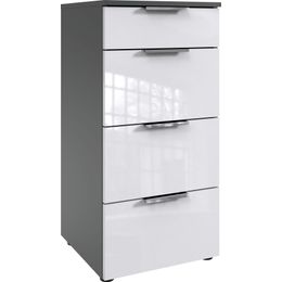 Schubkastenkommode wimex, B:41cm H:84cm T:41cm, grau, Spanplatte, Sideboards, "level36 D by fresh to go", mit soft-close Funktion und Lackfronten, 4