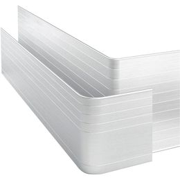 Beetumrandung Beckmann, H:13cm, grau, Aluminium, Beeteinfassungen, "Alu-Einfassung BKZ", 3er-Set