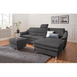Sit & More Ecksofa SIT & MORE, B:264cm H:90cm T:162cm, grau, Luxus-Microfaser 2 (100% Polyester);Luxus-Microfaser ALTARA NUBUCK (100%