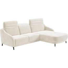 Sit & More Ecksofa SIT & MORE, B:271cm H:93cm T:191cm, beige, 100% Polyester, Wohnzimmer, Sofas, "Blues L-Form", wahlweise mit Klapptisch und USB