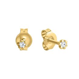 Paar Ohrstecker OROLINO "585 Gold 2x Brillant 0,05ct." Ohrringe Gr. ONE-SIZE, 0,05 ct SI = kleine Einschlüsse, Gold, gelb (gelb, weiß) Damen