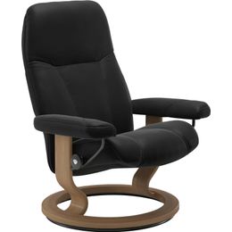 Relaxsessel stressless, B:76cm H:100cm T:71cm, schwarz, Leder BATICK: BATICK ist ein leicht korrigiertes, durchgefärbtes und genarbtes Möbelleder,