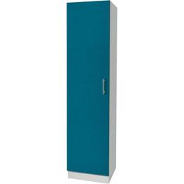 Wiho-K&uuml;chen Seitenschrank WIHO K&Uuml;CHEN, B:50cm H:200cm T:47cm, blau, K&uuml;che, Schr&auml;nke, "Kiel", 50 cm breit