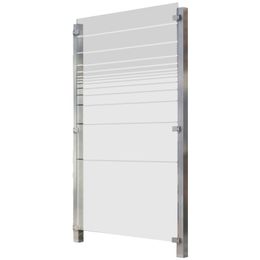 STAKET PRO Zaun, Pfosten: 2 Stk., silber, Zaunelemente, Glaszaun, Gesamtl&auml;nge: 1,21 m, 2 Pfosten