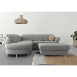 Sit & More Ecksofa SIT & MORE, B:250cm H:78cm T:212cm, grau, Webstoff (100% Polyester);Struktur weich (90% Polyester, 10% Polyamid);Luxus-Micofaser Euphoria