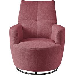 Relaxsessel, B:80cm H:96cm T:88cm, rot, SET ONE BY Musterring, Struktur fein TCM (100% Polyester), Wohnzimmer, Sessel, "SO 1450", mit Dreh- und