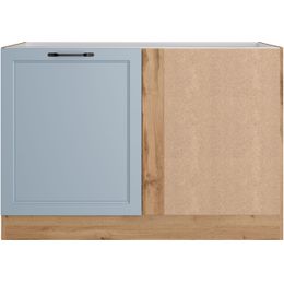 Eckunterschrank KOCHSTATION, B:120cm H:82cm T:60cm, blau, Holzwerkstoff, MDF, Küche, Schränke, "KS-Lana", Breite 120 cm