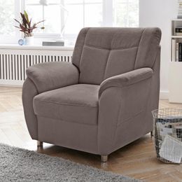 Sit & More Sessel SIT & MORE, B:95cm H:91cm T:90cm, grau, Struktur (100% Polyester);Luxus-Microfaser ALTARA NUBUCK (100% Polyester), Wohnzimmer, Sessel,