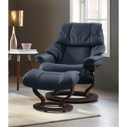 Relaxsessel stressless, B:75cm H:96cm T:75cm, blau, Leder BATICK: BATICK ist ein leicht korrigiertes, durchgef&auml;rbtes und genarbtes M&ouml;belleder, bei