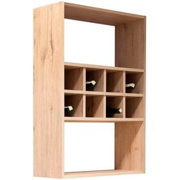Regal Flex-Well, B:60cm H:93,7cm T:30cm, braun, Spanplatte, K&uuml;che, Regale, "Antigua", (B x H x T) 60 x 94 x 30 cm