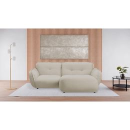 Ecksofa BETYPE, B:269cm H:87cm T:184cm, beige, 100% Polyester, Wohnzimmer, Sofas, "Be Fluffy", Softes Sitzgefühl, moderne Kedernaht, hochwertiger