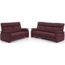 2-Sitzer Home Affaire, B:156cm H:107cm T:97cm, rot, Sofas, "Turin auch mit Easy care-Bezug: leicht mit Wasser zu reinigen", mit hochwertigem