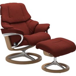 Relaxsessel stressless, B:92cm H:100cm T:80cm, rot, Leder BATICK: BATICK ist ein leicht korrigiertes, durchgefärbtes und genarbtes Möbelleder, bei