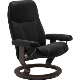 Relaxsessel stressless, B:85cm H:100cm T:77cm, schwarz, Leder BATICK: BATICK ist ein leicht korrigiertes, durchgefärbtes und genarbtes Möbelleder,