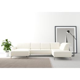 Sit & More Wohnlandschaft SIT & MORE, B:337cm H:84cm T:205cm, beige, Sofas, "Bailando U-Form", wahlweise mit Kopfteilverstellung und Vorziehsitz, motorisch