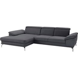 Sit & More Ecksofa SIT & MORE, B:311cm H:85cm T:181cm, grau, Wohnzimmer, Sofas, "Scorpio L-Form", inklusive Sitztiefenverstellung, wahlweise mit Kopfverstellung