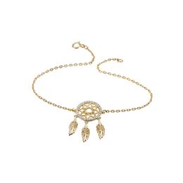 Firetti Damen Armband "Schmuck Geschenk Silber 925 Armschmuck Armkette Traumf&auml;nger", 18cm, Silber 925 (Sterlingsilber), gold, Silber 925