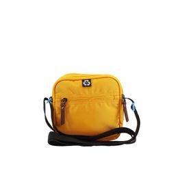 DISCOVERY Herren Schultertasche "Icon", gelb, Kunstfaser, unifarben, Taschen, Hergestellt aus dem rPet Polyester-Material