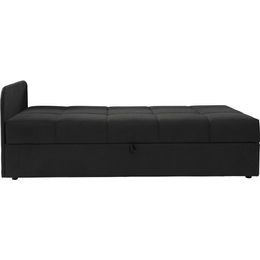 Schlafsofa Alina, B:205cm H:73cm T:91cm, grau, Chenille EQE (100% Polyester), Kinderzimmer, Sofas, "Marla", inkl. Stauraum, Armlehne wahlweise links