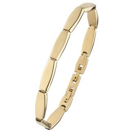 Jobo Herren Armband, 21cm, Edelstahl, gold, Edelstahl, Armb&auml;nder, Edelstahl goldfarben 21 cm