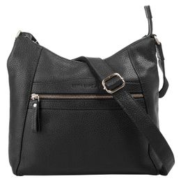 Betty Barclay Damen Umh&auml;ngetasche, schwarz, Leder, Strukturmuster, Taschen, echt Leder