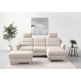 Sit & More Ecksofa SIT & MORE, B:234cm H:90cm T:168cm, grau, Wohnzimmer, Sofas, "Farö L-Form", inklusive Federkern, wahlweise mit Bettfunktion und Bettkasten
