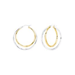 Amor Damen Paar Creolen "2026242", Silber 925 (Sterlingsilber), gold, Silber 925 (Sterlingsilber), Ohrringe