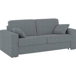 Schlafsofa Home Affaire, B:220cm H:85cm T:100cm, blau, Struktur/Luxus-Microfaser (100% Polyester);Struktur fein ( 100% Polyester), Wohnzimmer, Sofas,