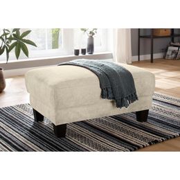Hocker Home Affaire, B:101cm H:48cm T:66cm, beige, Struktur fein (100% Polyester);Flachgewebe (100% Polyester);Luxus-Microfaser (90% Polyester, 10%