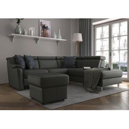 Sit & More Ecksofa SIT & MORE, B:252cm H:84cm T:216cm, schwarz, Wohnzimmer, Sofas, "Freetown L-Form", inklusive Kopfteilverstellung und komfortablem Federkern