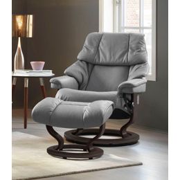 Relaxsessel stressless, B:88cm H:98cm T:78cm, grau, Leder BATICK: BATICK ist ein leicht korrigiertes, durchgefärbtes und genarbtes Möbelleder, bei