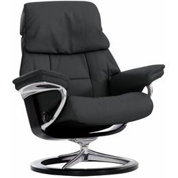 Relaxsessel stressless, B:76cm H:100cm T:75cm, schwarz, Leder PALOMA: durchgefärbtes Semianilin-Möbelleder;Leder BATICK: durchgefärbtes und genarbtes
