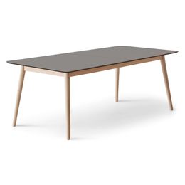 Esstisch, B:210cm H:74cm T:100cm, grau, HAMMEL FURNITURE, Tischplatte: Graphit nanobehandeltes Fenix-Laminat (schwarzer Rand), Gestell: Massive