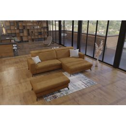 Sit & More Ecksofa SIT & MORE, B:290cm H:88cm T:178cm, gelb, 100% Polyester, Wohnzimmer, Sofas, "Bolero L-Form"