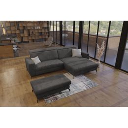 Sit & More Ecksofa SIT & MORE, B:290cm H:88cm T:178cm, grau, 95%Polyester 5%Polyamid, Wohnzimmer, Sofas, "Bolero L-Form"