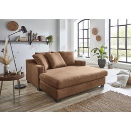 XXL-Sessel, B:158cm H:89cm T:173cm, braun, ATLANTIC HOME COLLECTION, Sessel, "Nobel", Megasessel, Loveseat, inkl. 5 R&uuml;ckenkissen, frei im Raum