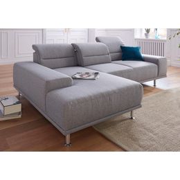 Sit & More Ecksofa SIT & MORE, B:269cm H:93cm T:174cm, grau, Struktur (100% Polyester);Luxus-Microfaser ALTARA NUBUCK (100% Polyester);Luxus-Microfaser (100%