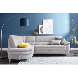 Sit & More Ecksofa SIT & MORE, B:250cm H:90cm T:175cm, silber, Luxus-Microfaser (90% Polyester, 10% Polyamid);Flachgewebe (100% Polyester);Struktur (100%
