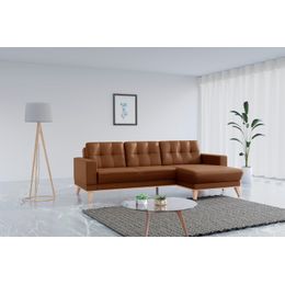 Sit & More Ecksofa SIT & MORE, B:279cm H:90cm T:167cm, braun, 100% PES, Wohnzimmer, Sofas, "Lavida L-Form", wahlweise mit Kippfunktion und Bettkasten