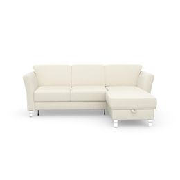 Sit & More Ecksofa SIT & MORE, B:248cm H:87cm T:162cm, beige, Wohnzimmer, Sofas, "Visby L-Form", wahlweise mit Bettfunktion und Bettkasten, frei im Raum stellbar