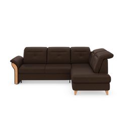 Ecksofa Home Affaire, B:269cm H:92cm T:200cm, braun, Luxus-Microfaser Euphora 100% Polyester, ;Easy Care: 98% Polyester, 2% Polyamid;Luxus-Microfaser