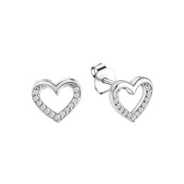 Firetti Mädchen Paar Ohrstecker "Schmuck Geschenk Silber 925 Ohrschmuck Herz", Silber 925 (Sterlingsilber), silber, Silber 925 (Sterlingsilber),