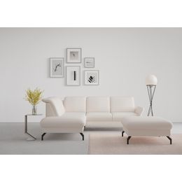 Sit & More Ecksofa SIT & MORE, B:250cm H:84cm T:207cm, beige, Wohnzimmer, Sofas, "Fashion L-Form", wahlweise mit Kopfteilverstellung und Vorziehsitz, motorisch